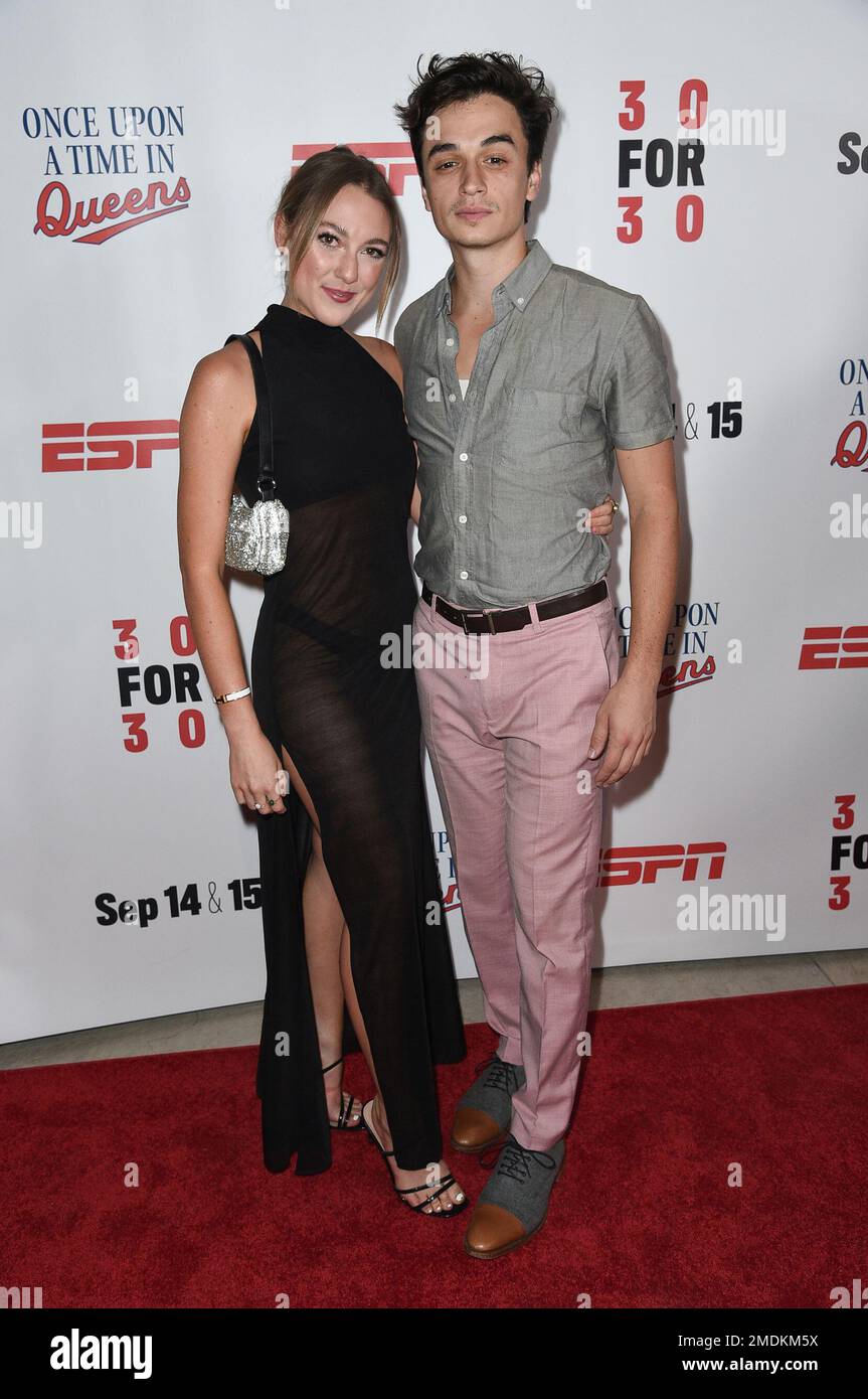 Samantha Gordon, left, and Benjamin Papac arrive at the premiere of ...