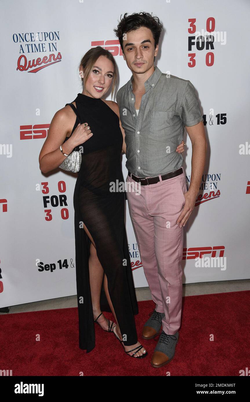 Samantha Gordon, left, and Benjamin Papac arrive at the premiere of ...
