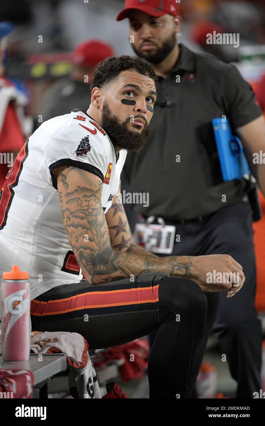Tampa Bay Buccaneers wide receiver Mike Evans (13) watches from the ...