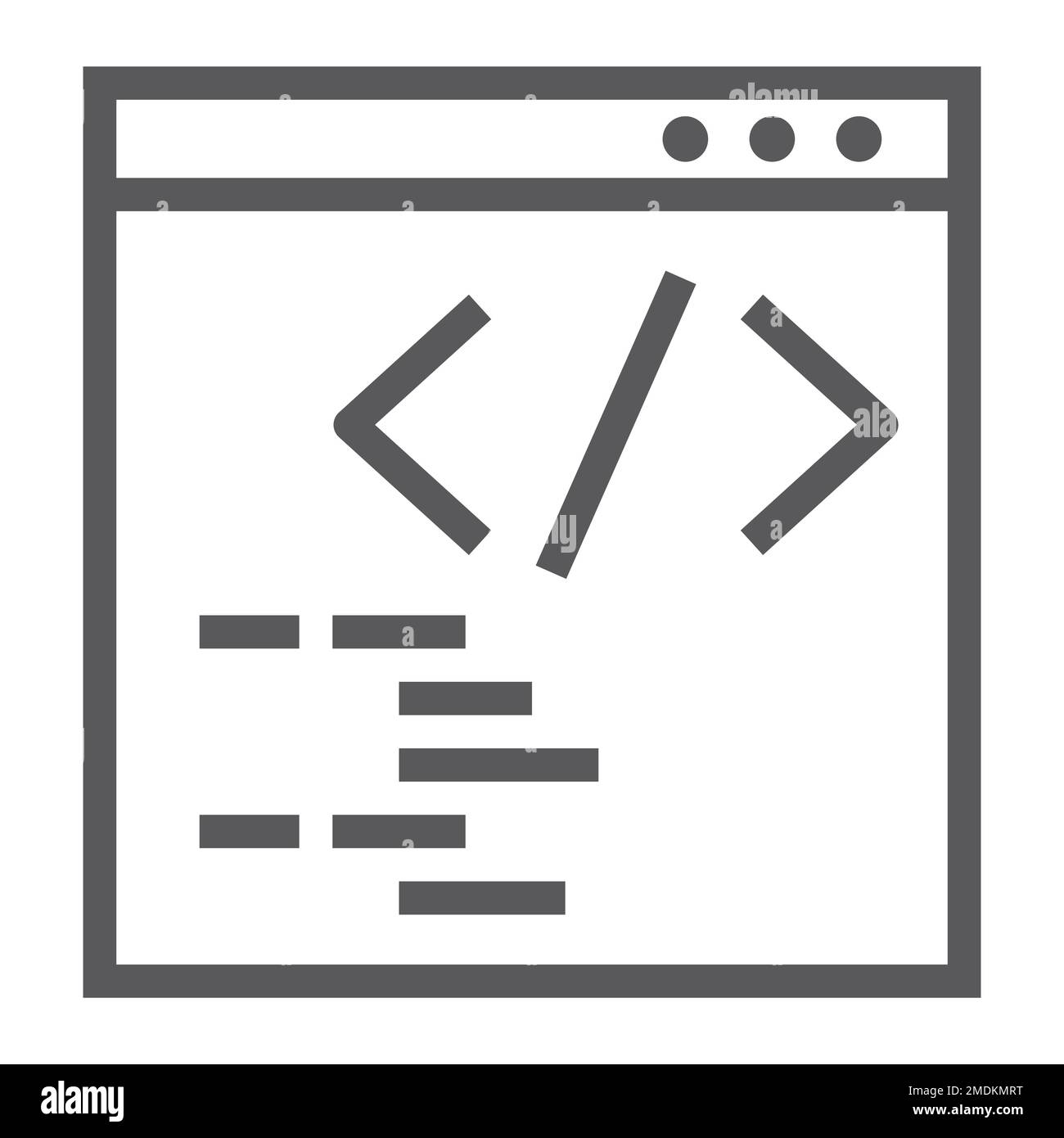 Programming Line Icon Website And Development Browser Sign Vector Graphics A Linear Pattern
