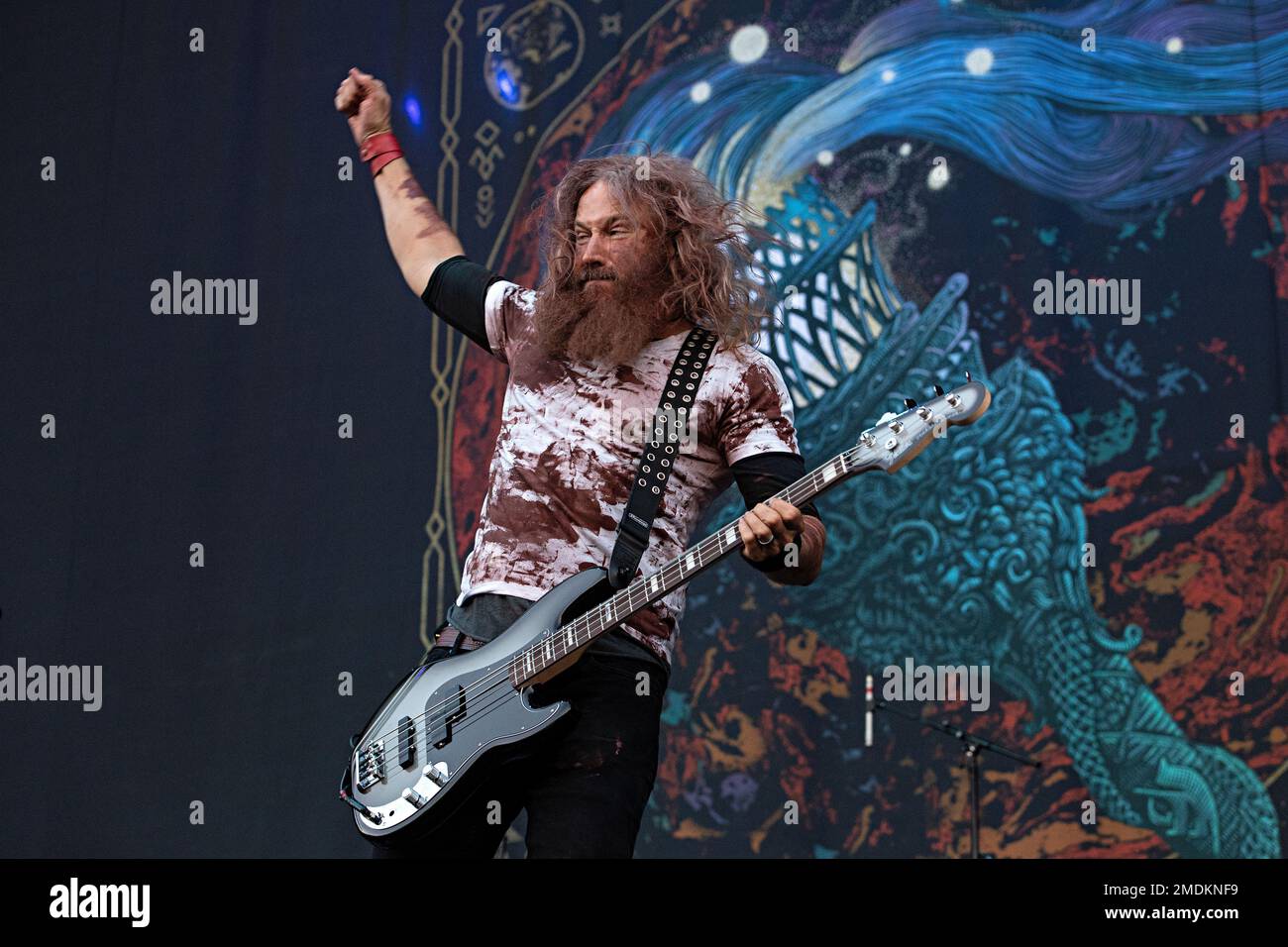 Troy Sanders of Mastodon performs at Inkcarceration Music and Tattoo ...