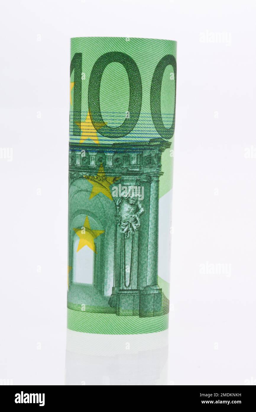 Rolled up 100 euro hi-res stock photography and images - Alamy