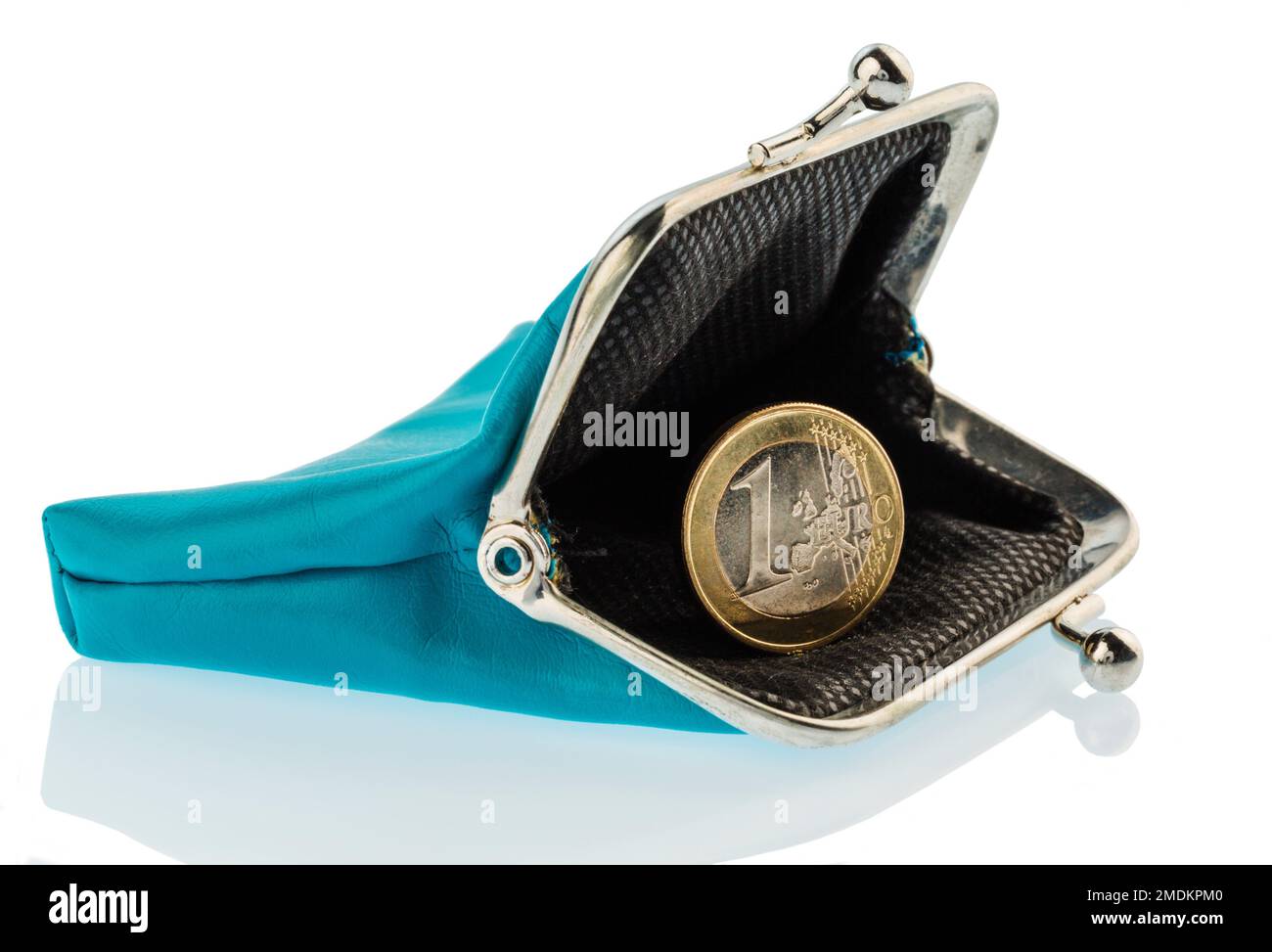 nearly empty wallet, last Euro, cut out Stock Photo - Alamy