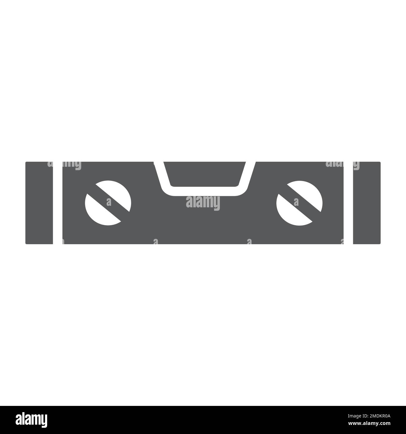 Bubble level tool glyph icon, tool and measure, level ruler sign ...