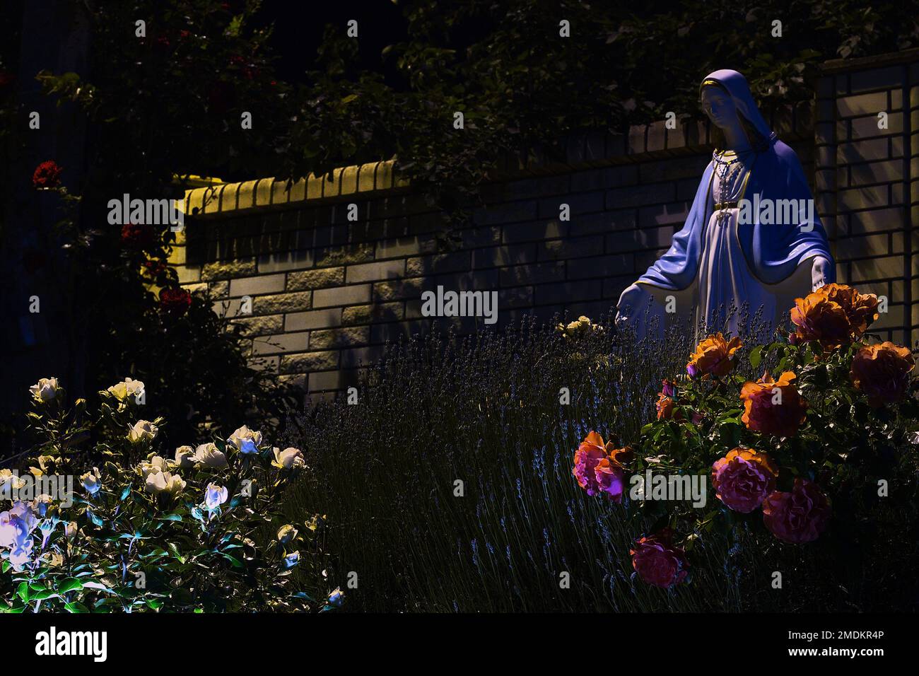 The blessed Virgin Mary statue figure Catholic praying for our lady ...