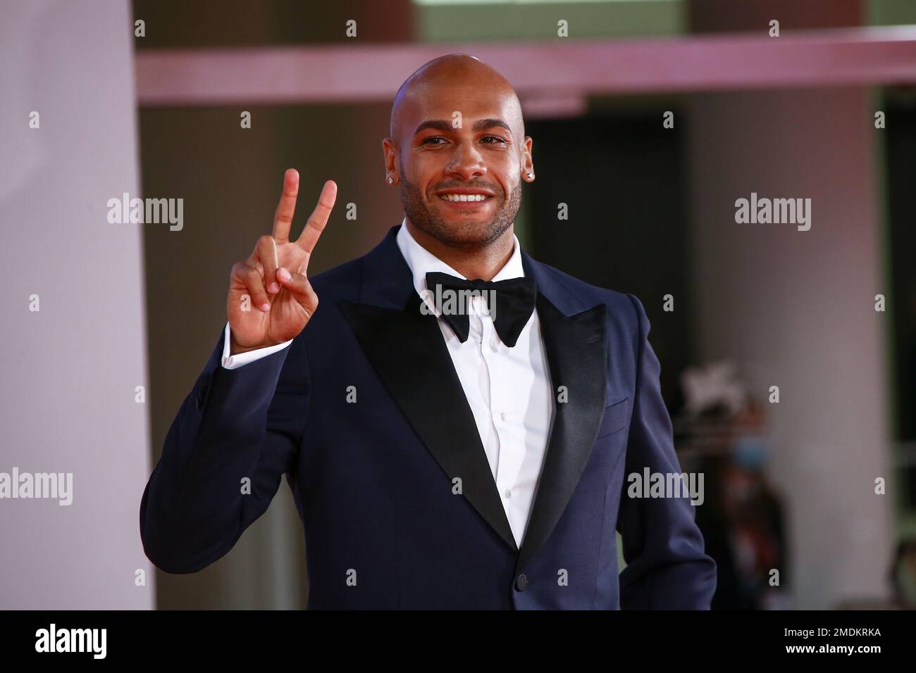 Lamont Marcell Jacobs poses for photographers upon arrival at the ...