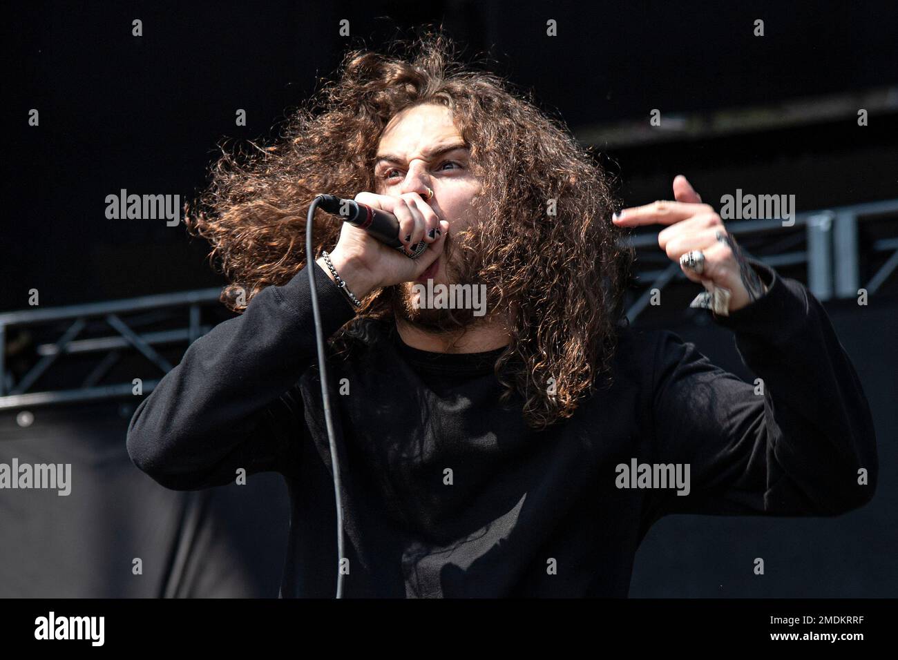 Darius Tehrani of Spite performs at Inkcarceration Music and Tattoo Festival on Friday, Sept. 10 ...