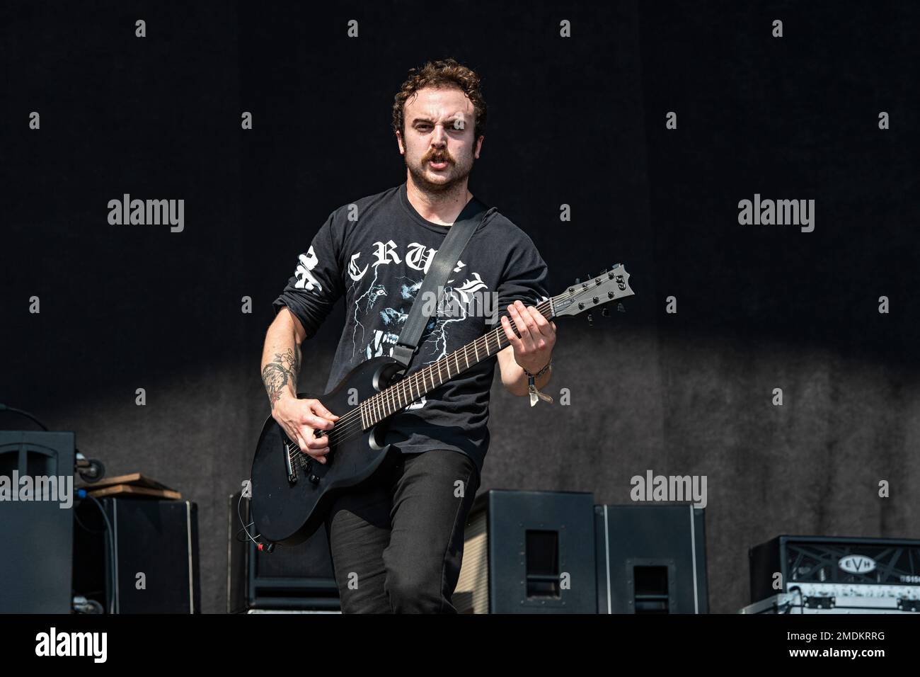 Alex Tehrani of Spite performs at Inkcarceration Music and Tattoo ...