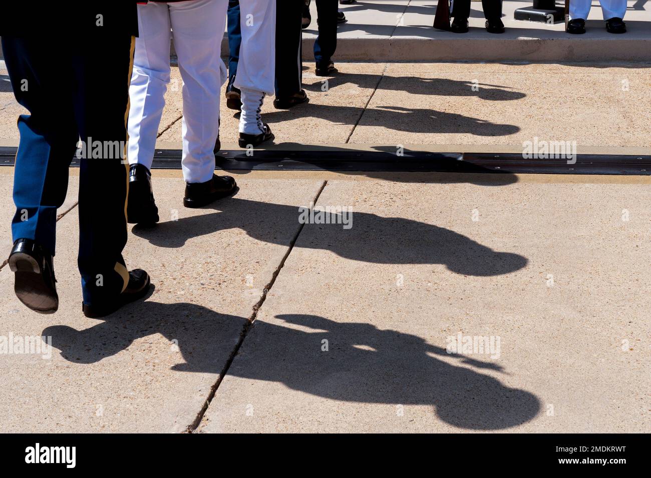 Soldiers arrive for an honor cordon with Secretary of Defense Lloyd ...