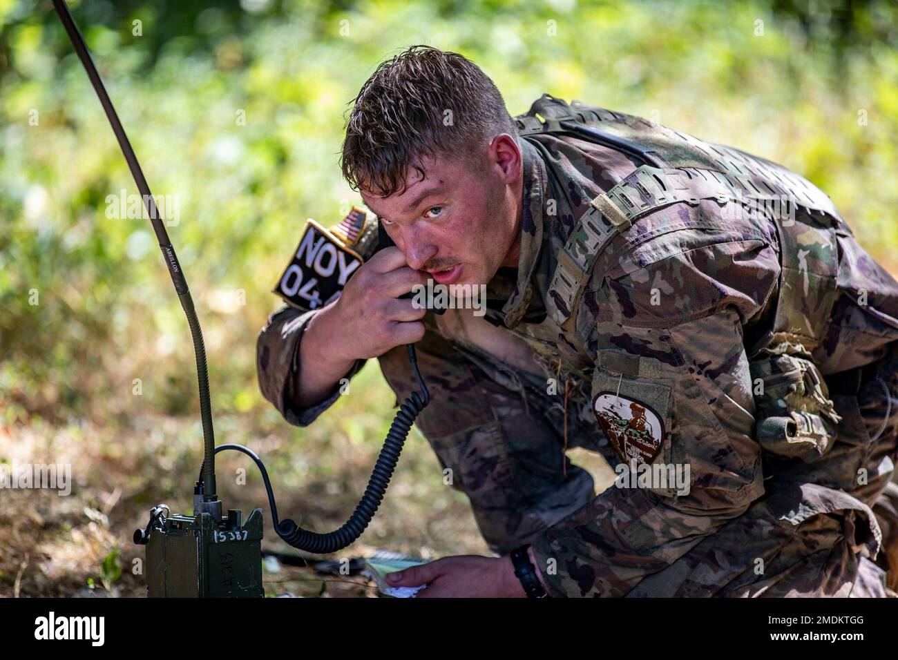 Sgt. Tyler Holloway of the 115 Field Artillery Brigade in the Wyoming ...