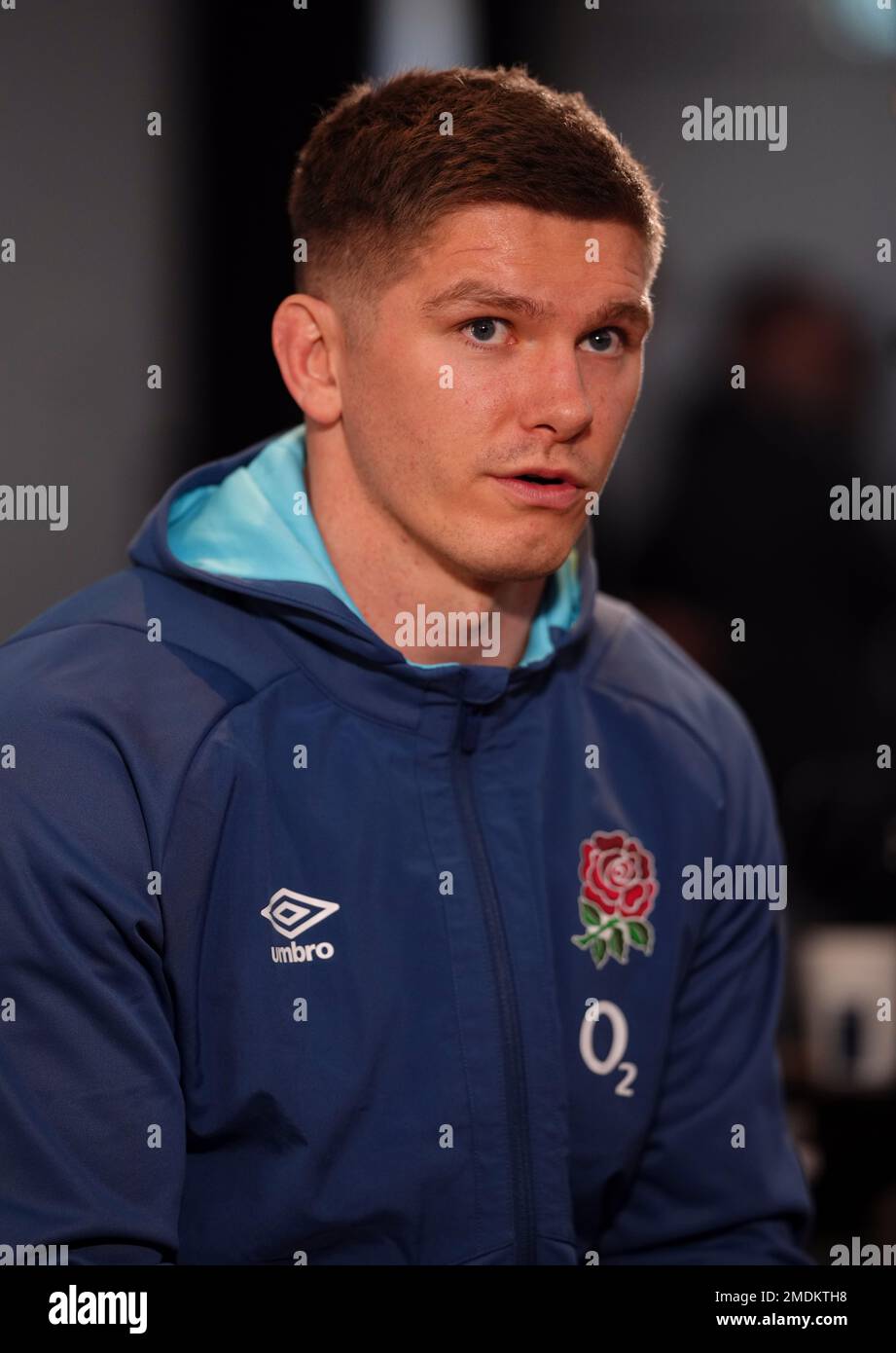 England captain Owen Farrell during the Guinness Six Nations Launch at ...