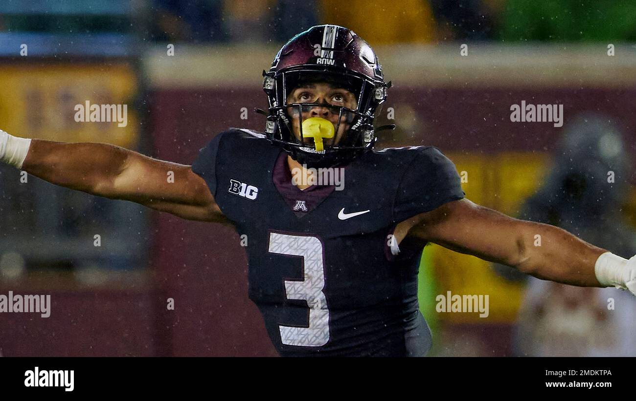 Minnesota Golden Gophers running back Treyson Potts (3) during an NCAA ...