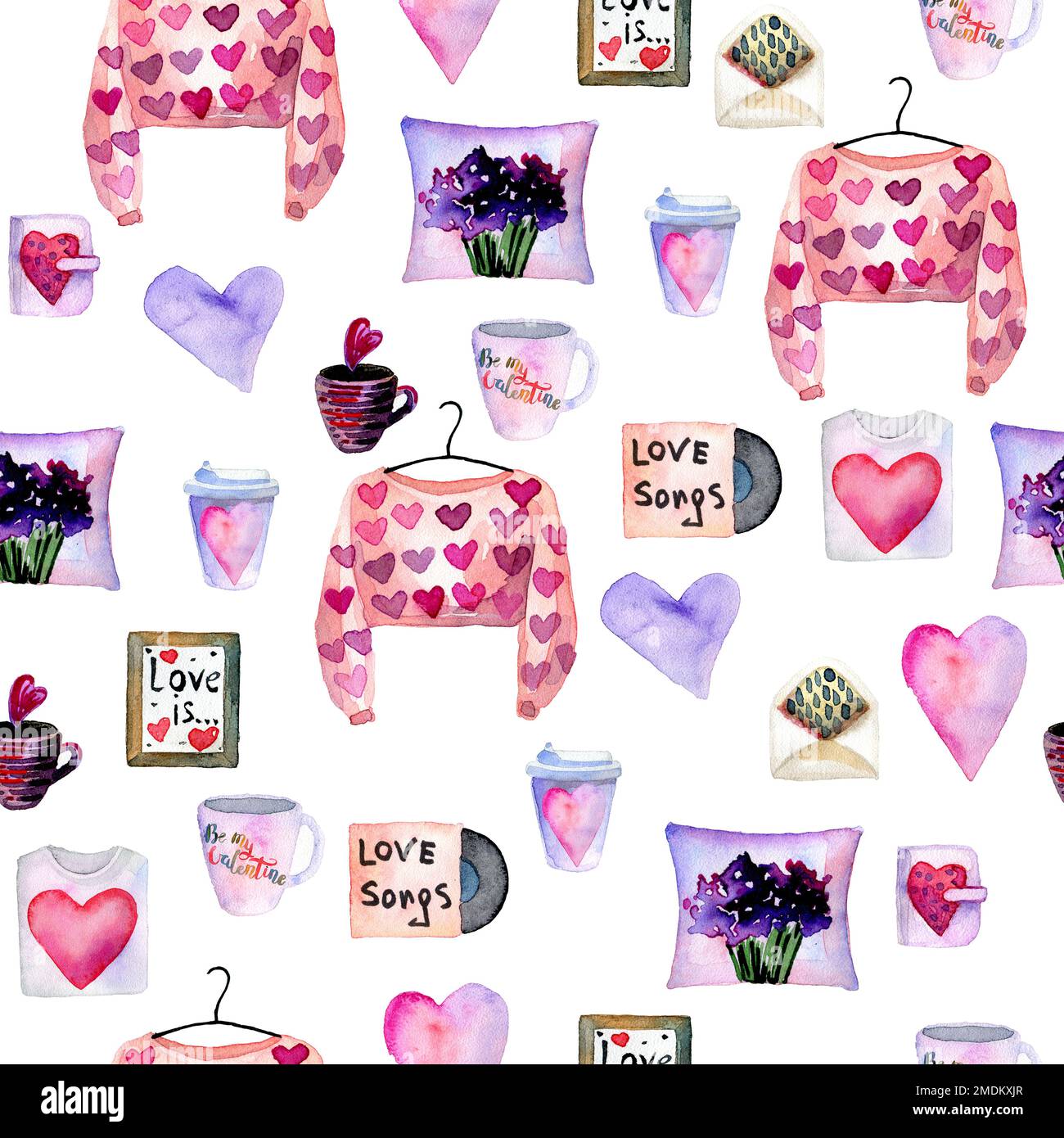Watercolor seamless pattern Stock Photo - Alamy