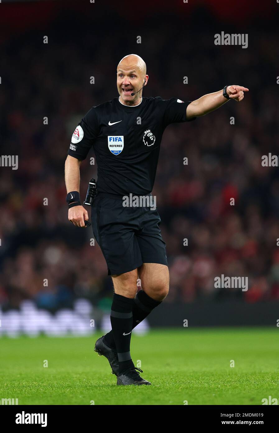 London, UK. 22nd Jan, 2023. Referee Anthony Taylor during the Premier ...