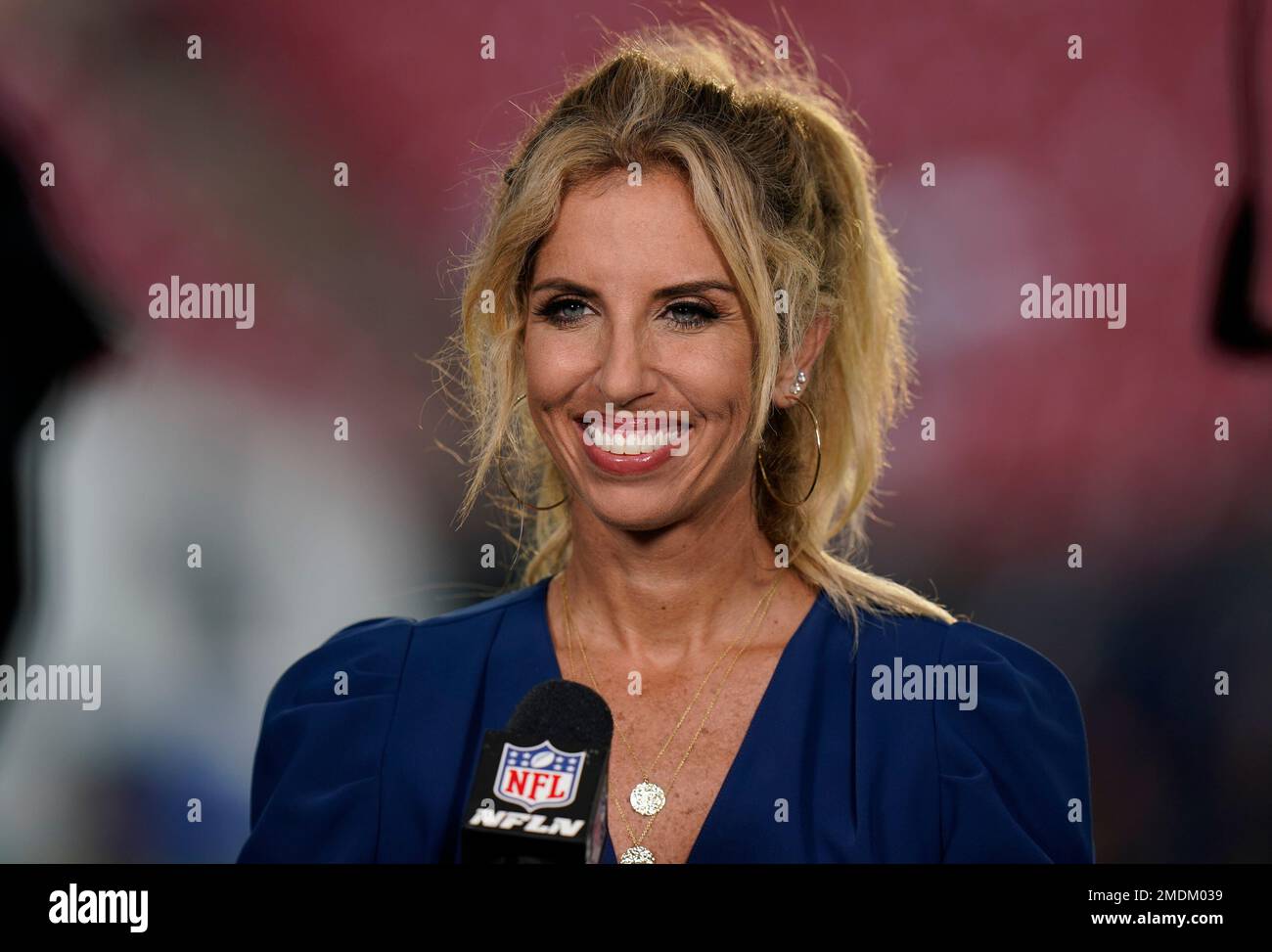 NFL Network reporter Sara Walsh before an NFL football game between the ...