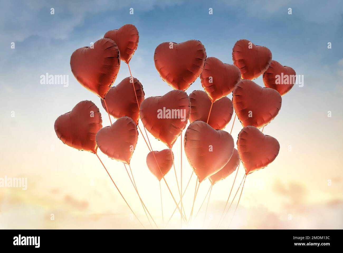 Happy Valentine's Day banner. Holiday background design with big heart ...