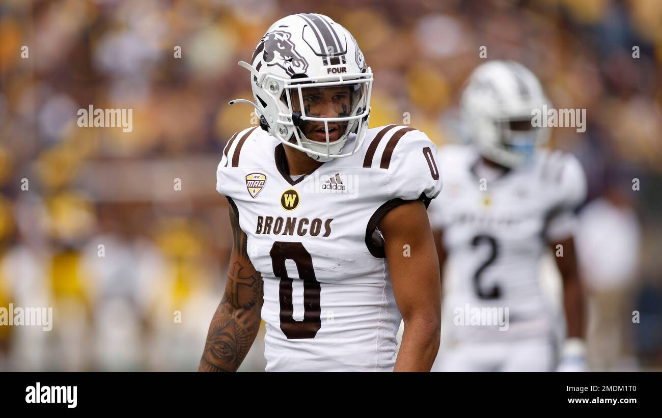 Western Michigan's DaShon Bussell plays during an NCAA football game on ...