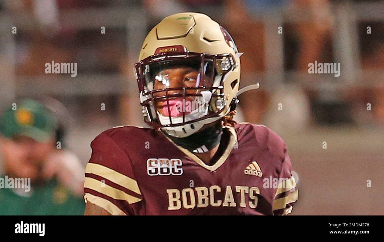 Texas State Kevin Anderson during an NCAA football game on Saturday ...