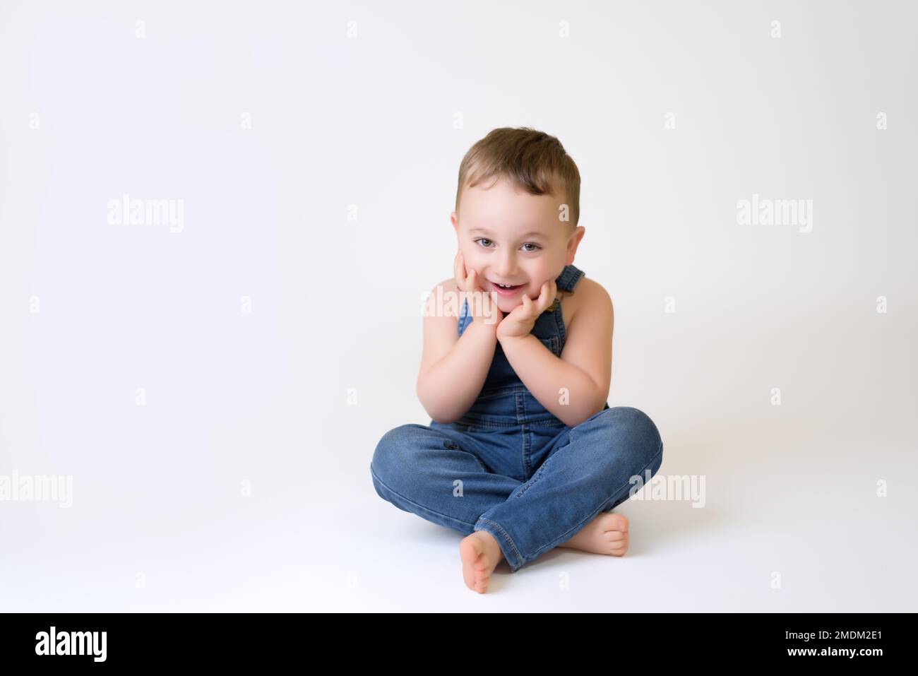 Happy child - isolated over a white background Stock Photo - Alamy