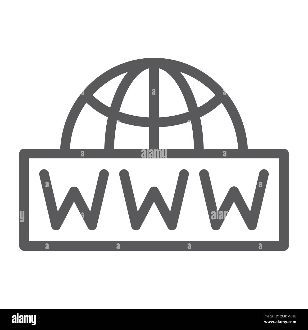 World wide net line icon, communication and network, internet sign ...