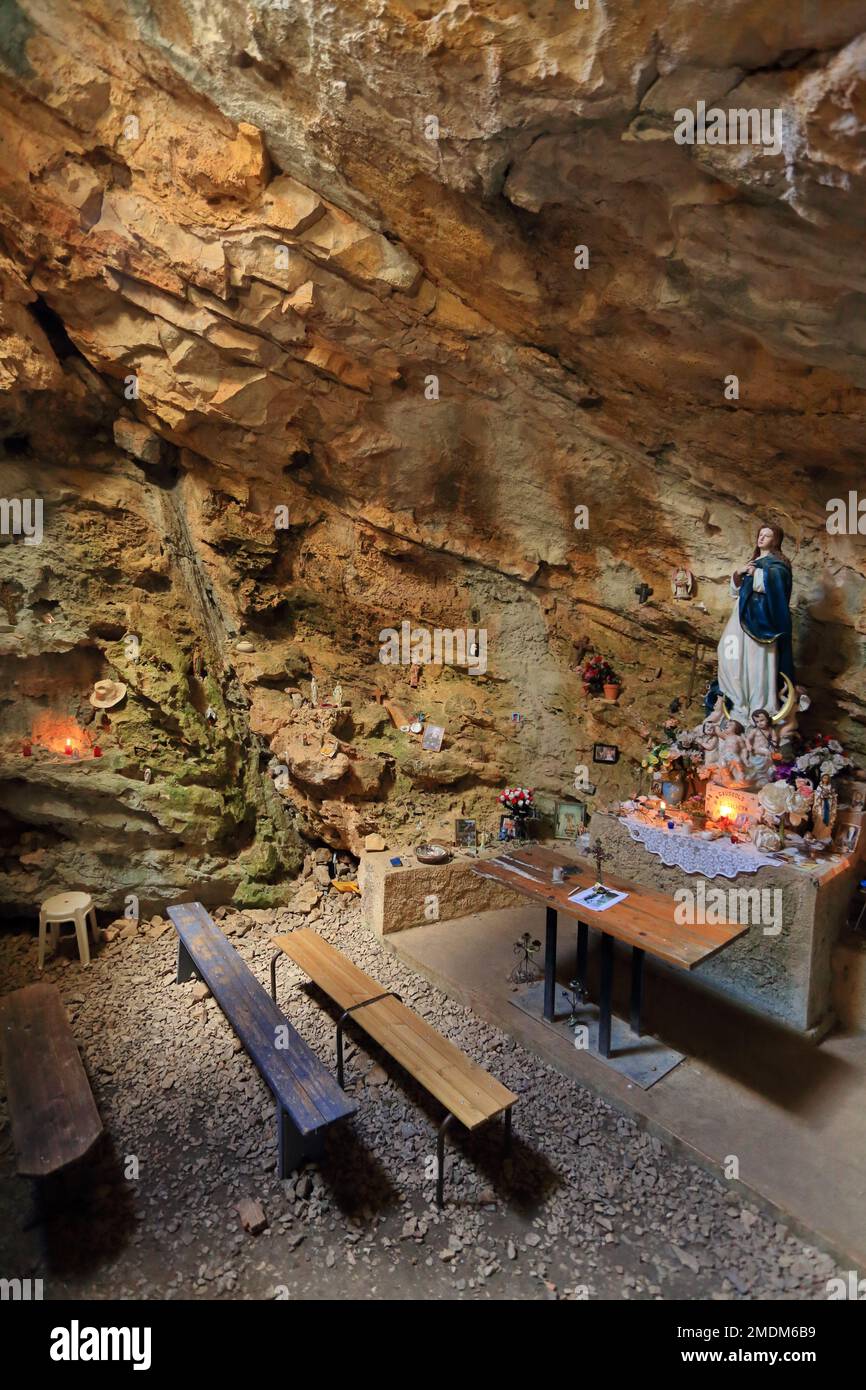 The hidden Notre Dame de Calern built into a cavern, Alpes Maritimes ...