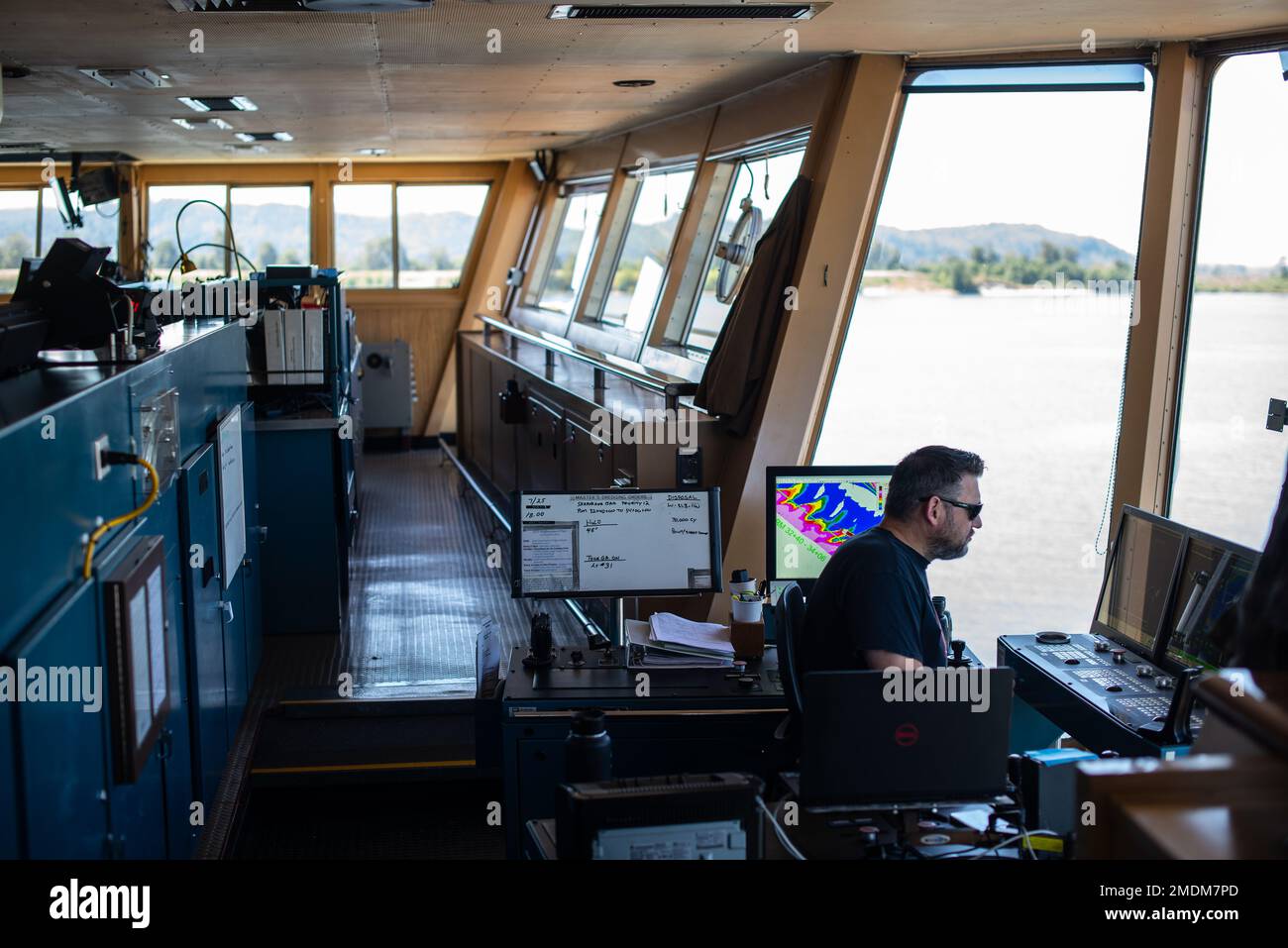 Steve VanHorn, a third mate on the Essayons, one of two hopper dredges ...