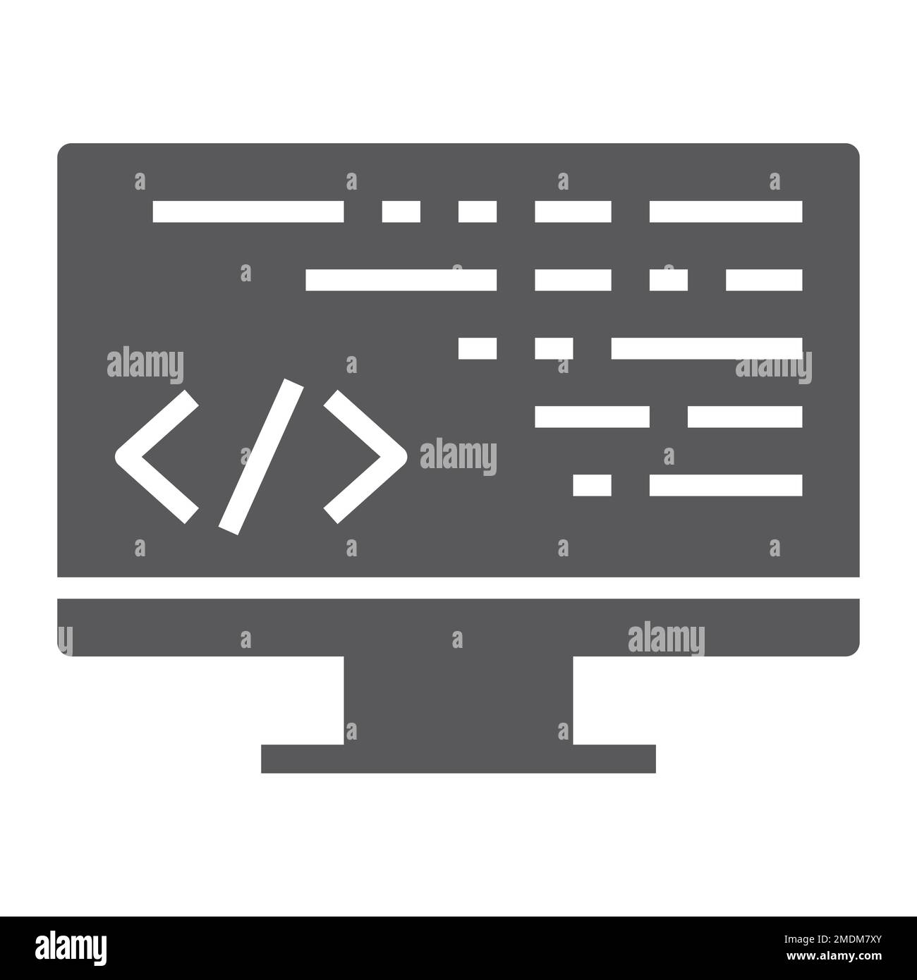 Coding Glyph Icon Programming And Development Computer Sign Vector Graphics A Solid Pattern