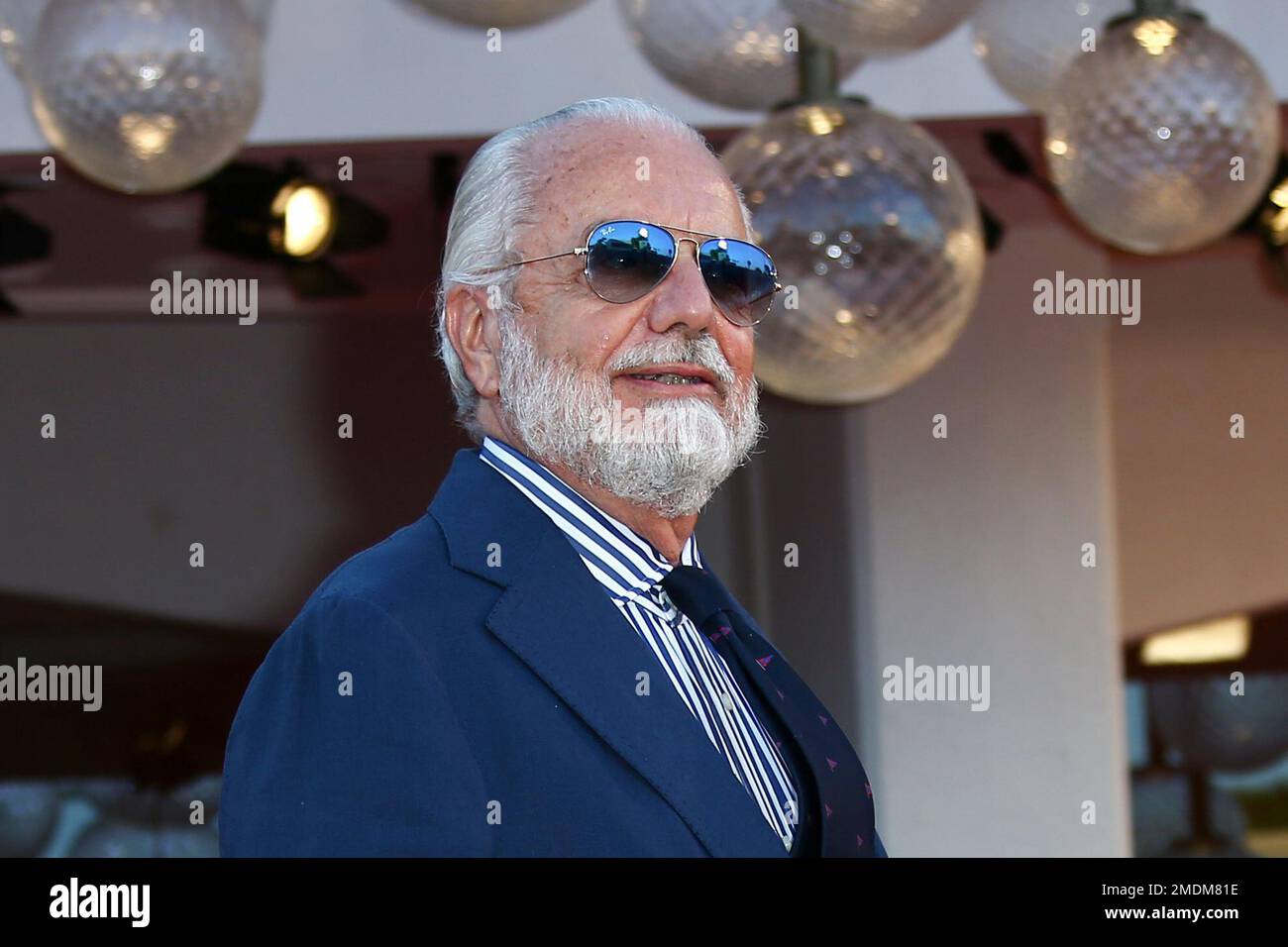 Aurelio De Laurentiis poses for photographers upon arrival at the ...