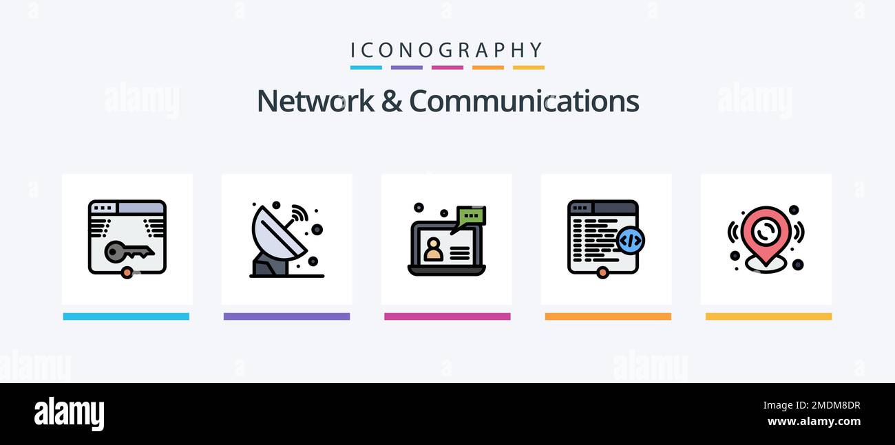 Network And Communications Line Filled 5 Icon Pack Including ... Network And Communications Line Filled 5 Icon Pack Including ...