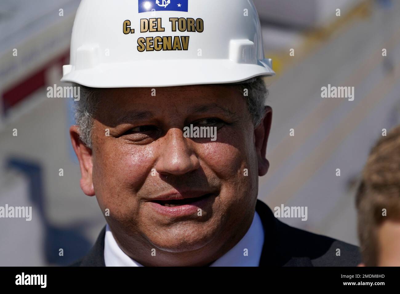Navy Secretary Carlos Del Toro attends a groundbreaking ceremony for a ...