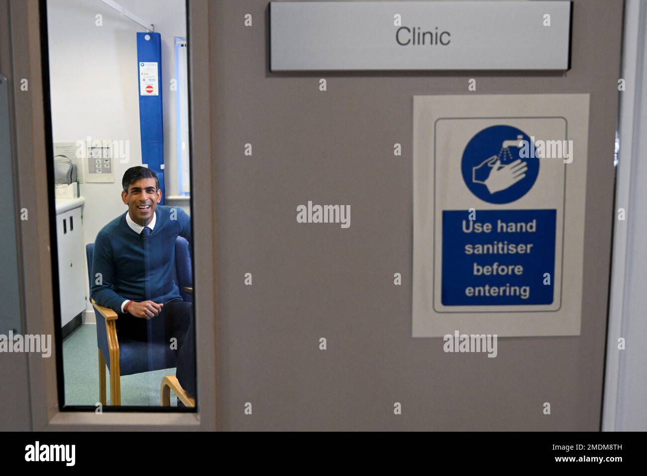 Prime Minister Rishi Sunak during a visit to Berrywood Hospital in Northampton. Picture date ...