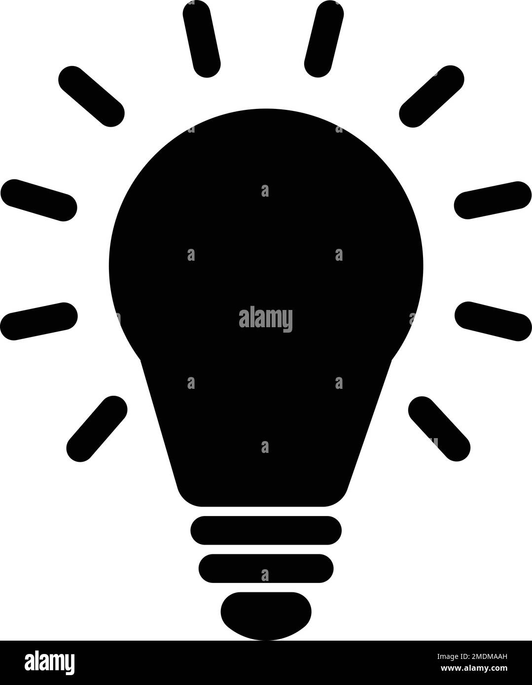 Light Bulb vector icon, Idea icon. Lamp, Thinking concept. Lighting ...