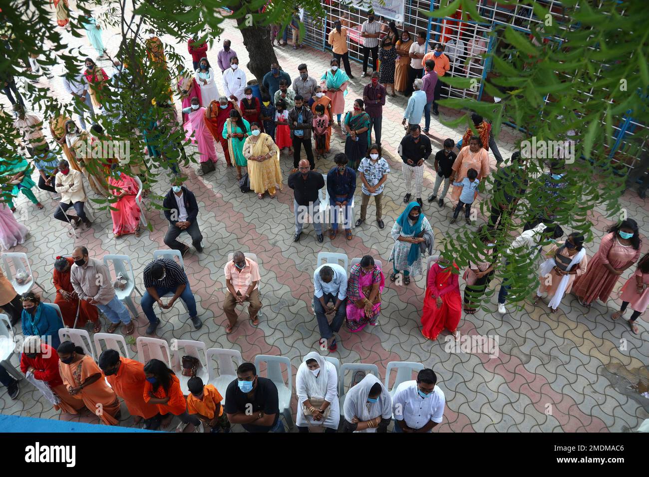 Indian Catholics attend mass during the annual feast of the birth of ...