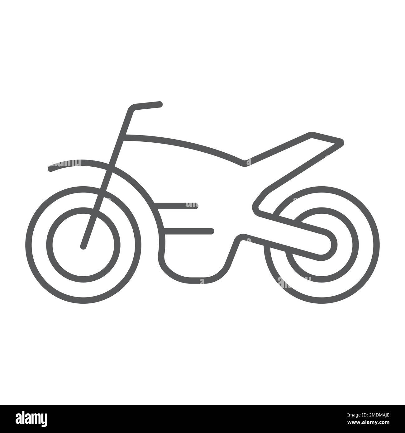 Motorcycle thin line icon, vehicle and cycle, motorbike sign, vector ...