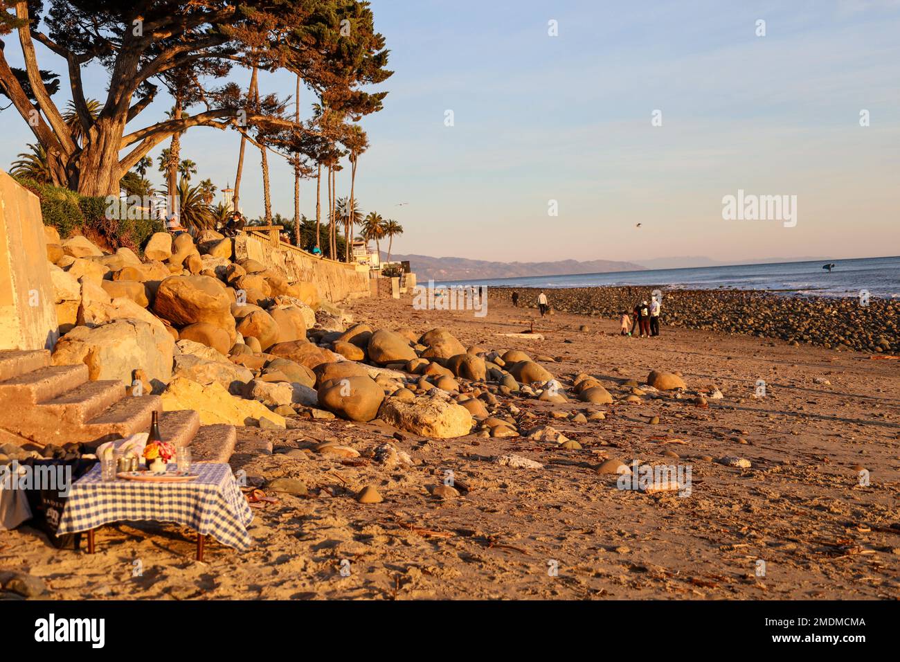 Montecito, California, U.S.A. 22nd Jan, 2023. A picnic table set up for ...