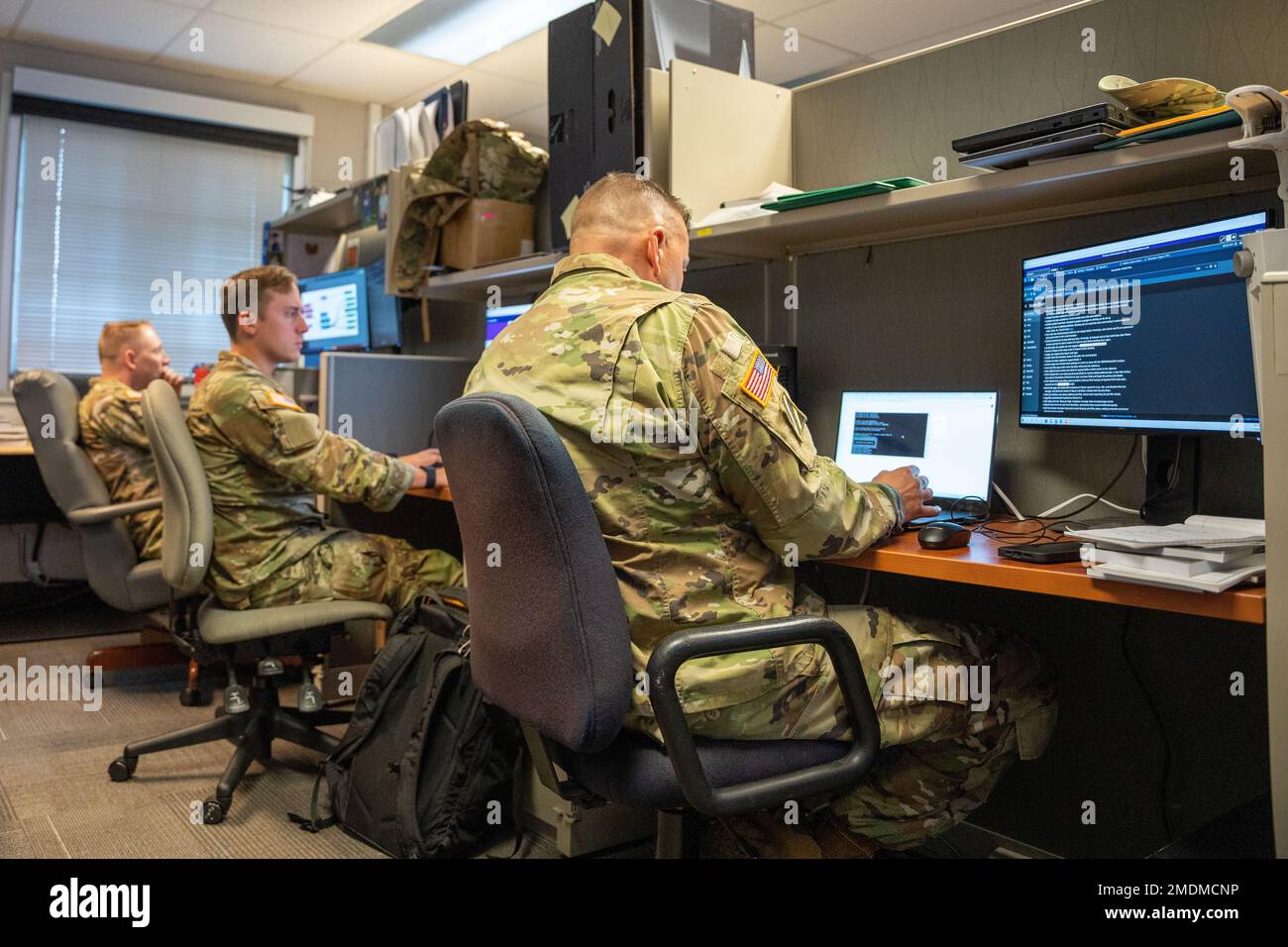 Members of Cyber Protection Team 169, Maryland Army National Guard ...