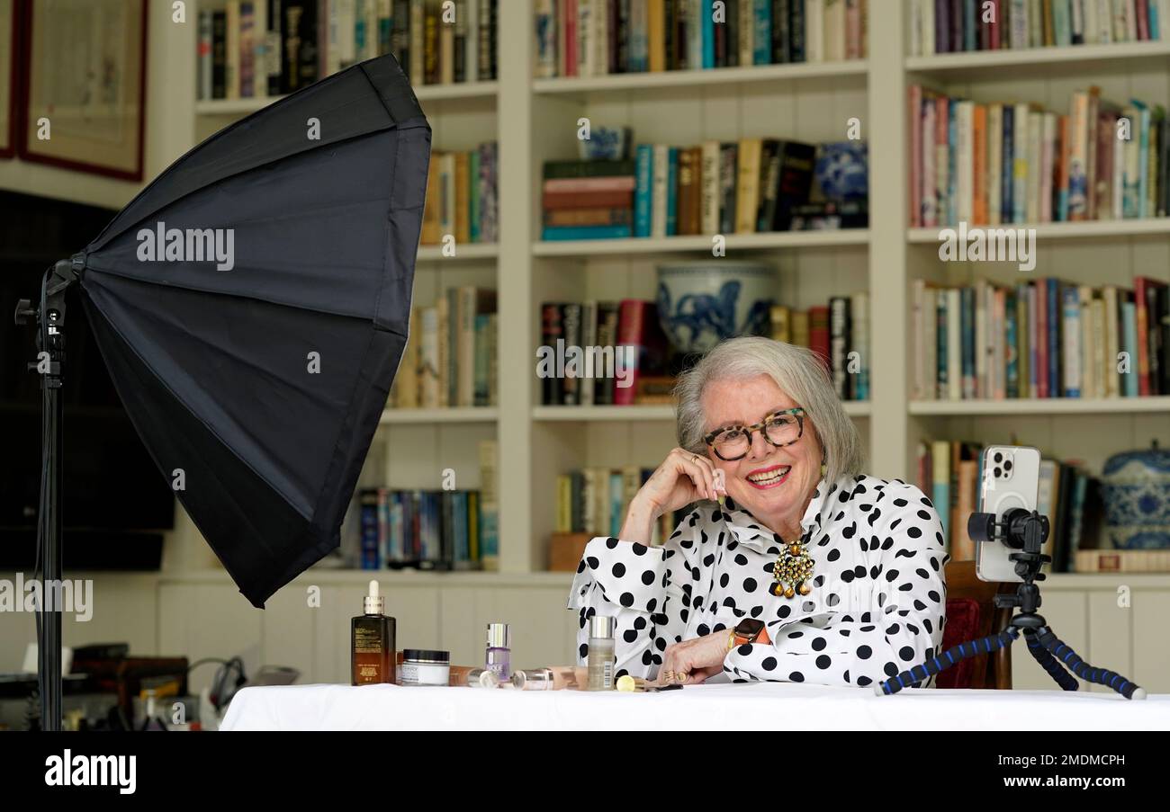 Artist And Senior Influencer Sandra Sallin 80 Poses For A Portrait At