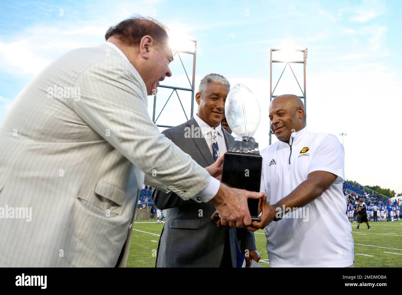 Pro Football Hall of Fame president David Baker hands Grambling State ...