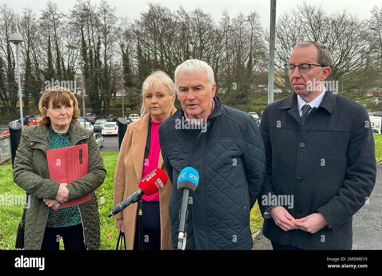 RETRANSMITTING UPDATING CAPTION Bernadette McKearney (left), widow of ...