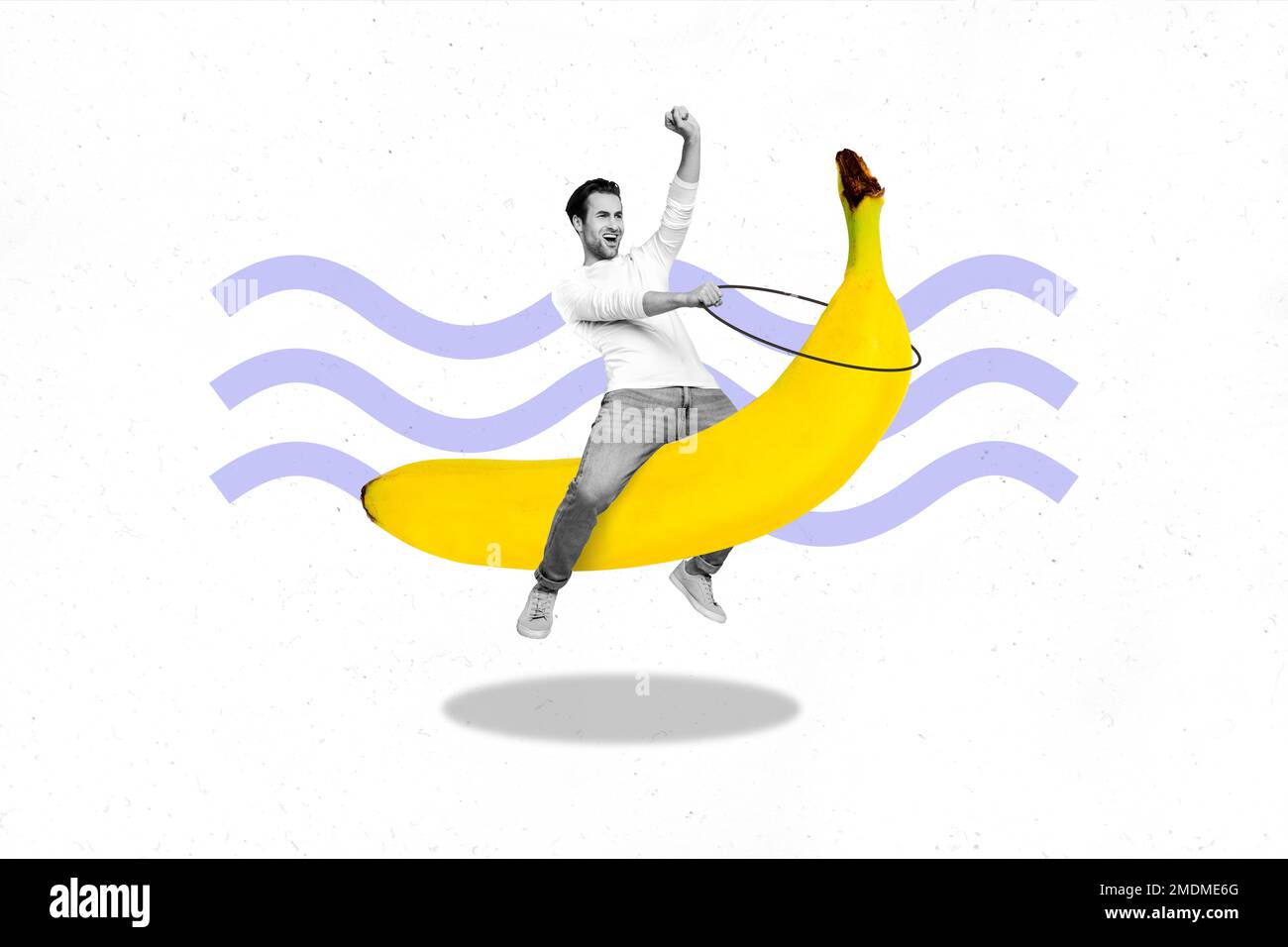 Creative photo 3d collage artwork poster picture of positive ambitious ...