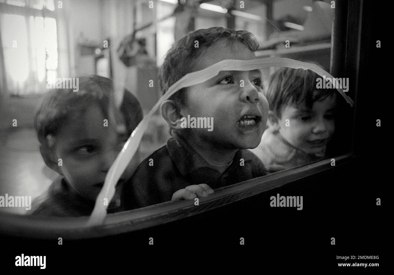 Orphans inside the orphanage in central Sarajevo pictured during the ...