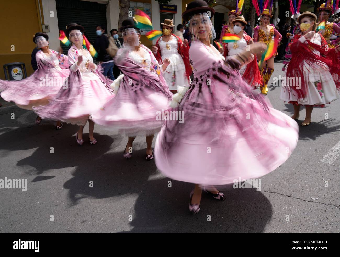 Dancers perform to celebrate the National Day of the Morenada Dance in ...
