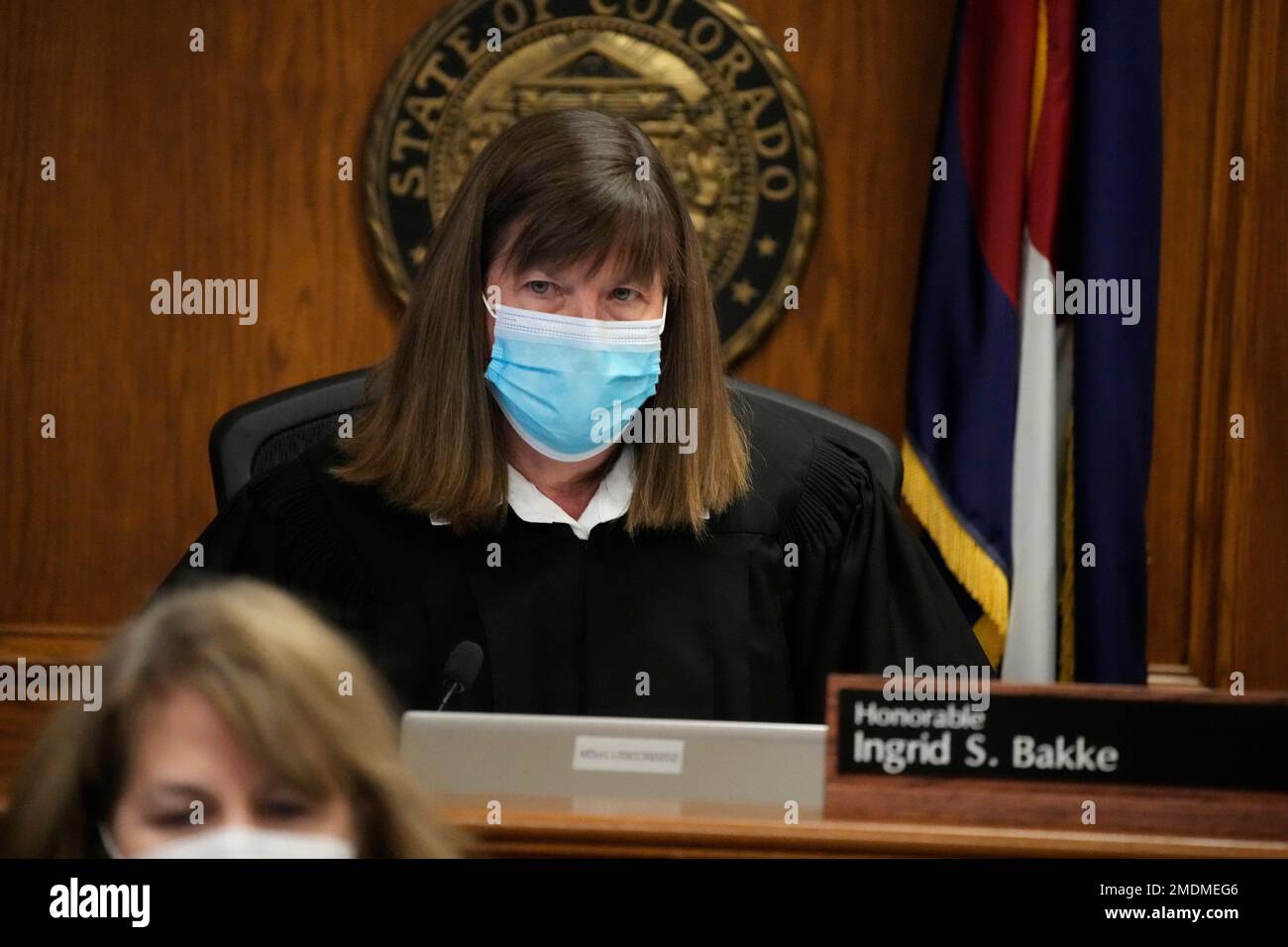 Judge Ingrid Seftar Bakke speaks during a hearing for Ahmad Al Aliwi ...