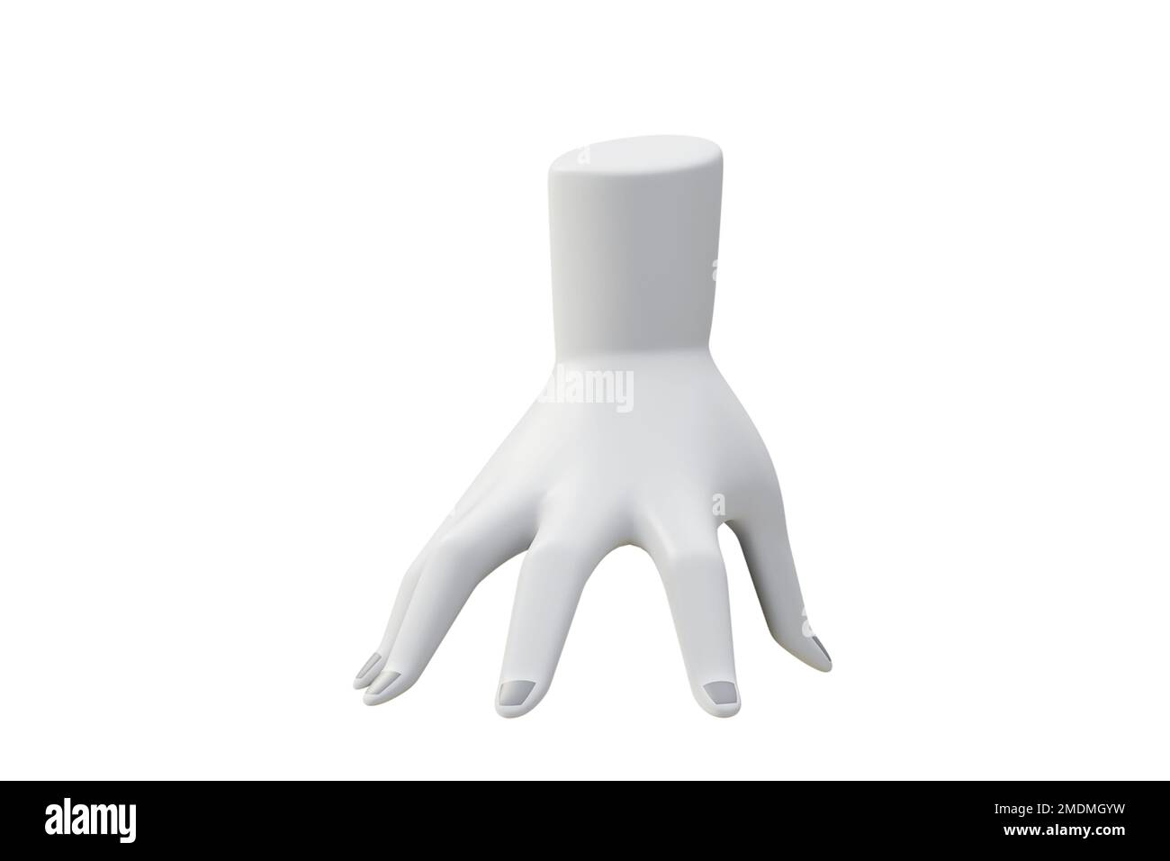a white severed zombie hand, 3D Rendering Stock Photo - Alamy