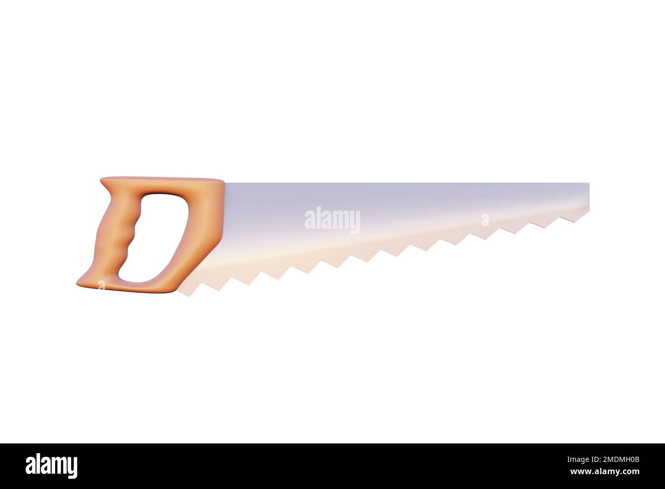 Metal hand saw isolated on white, 3d rendered Stock Photo - Alamy