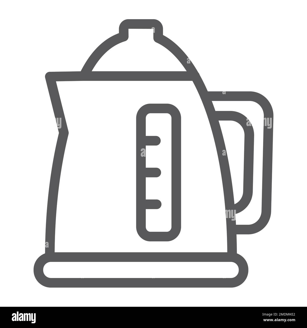 Electric kettle line icon, drink and appliance, teapot sign, vector ...