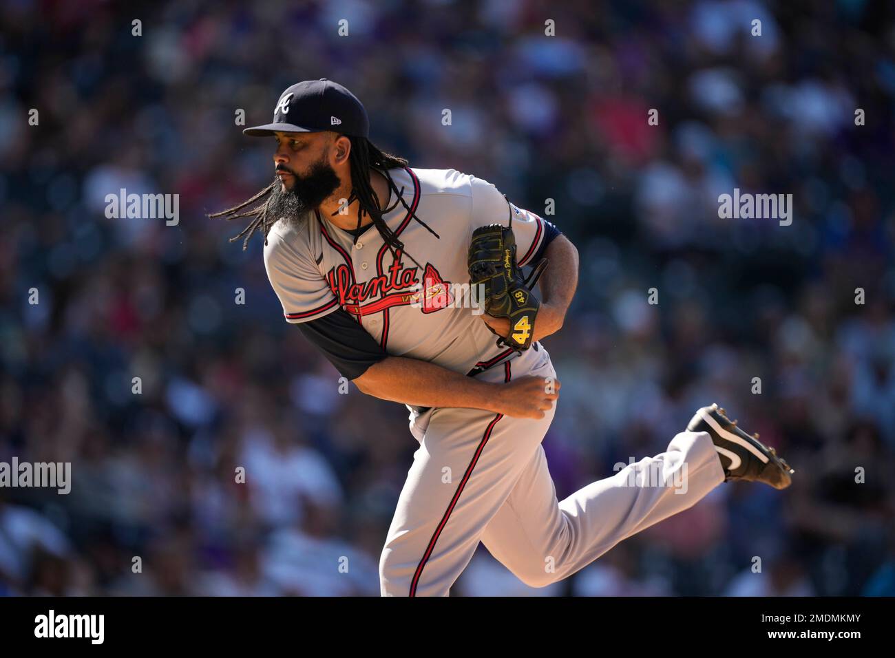 Atlanta Braves relief pitcher Richard Rodriguez (48) in the eighth ...