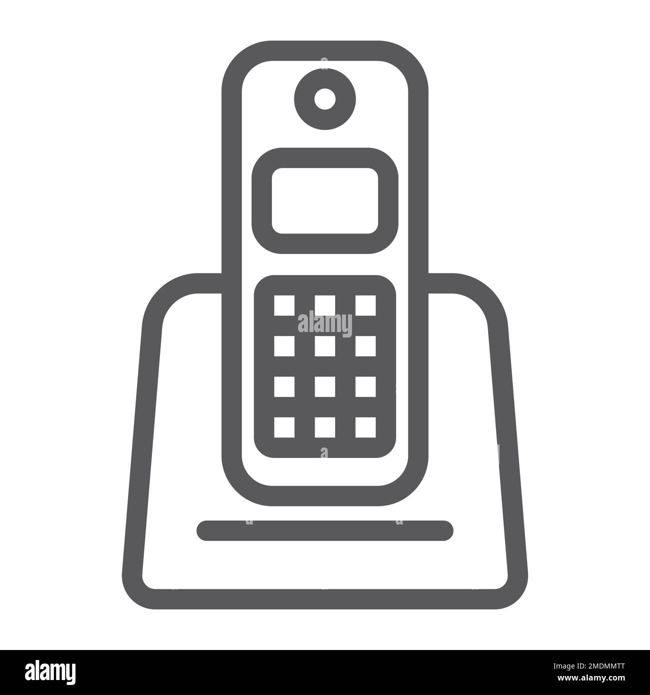 Wireless telephone line icon, appliance and communication, phone sign ...