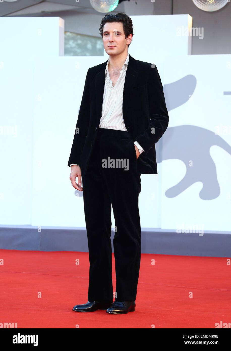 Vincent Lacoste poses for photographers upon arrival at the premiere of the film 'Lost Illusions ...