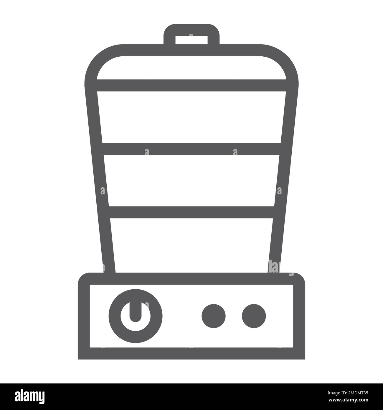 Food steamer line icon, electric and kitchen, kitchenware sign, vector ...